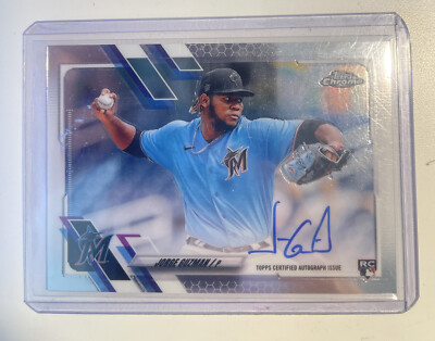 2021 Topps Chrome Jorge Guzman Rookie Auto Autograph RC #RA-JGU Marlins ...