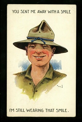 Military postcard WWI Army soldier Artist Signed Bernhardt Wall | eBay