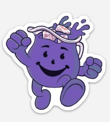 Purple Kool Aid Man Vinyl MAGNET - OH YEAH Waterproof Vinyl Fridge Car ...