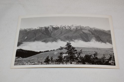 The Bailey Range From Hurricane Ridge Highway Washington Postcard Ellis ...
