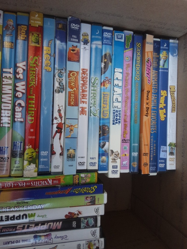 Lot of 28 kids childrens + animated,DVD MOVIES,amazing titles trl1/#169 ...