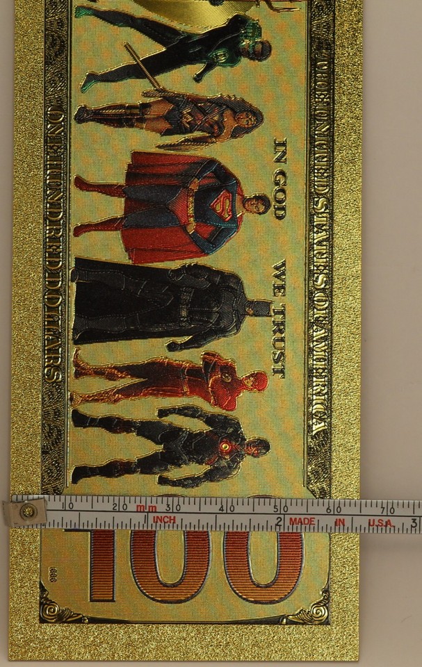 $100 Superman DC Comics Novelty 24K Gold Foil Plated Note Bill GFN62 | eBay