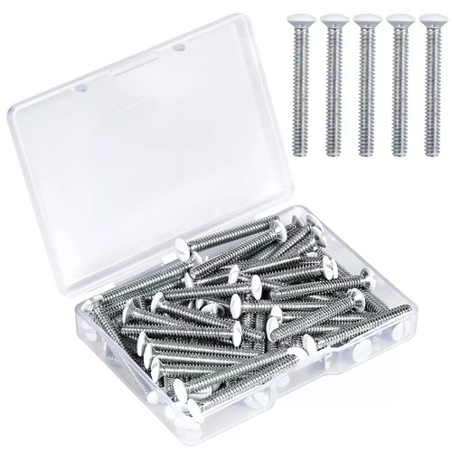 Long 6-32 Thread White Wall Plate Screws Outlet Cover Screws Switch ...