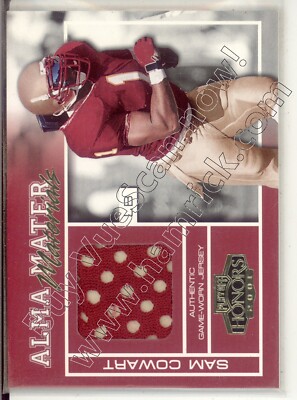 sam cowart game used gu jersey patch fsu seminoles noles college worn ...