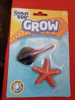 MAGIC GROW CREATURE 2 PACK STARFISH & RAY WATCH IT GROW UP TO 600% IN ...