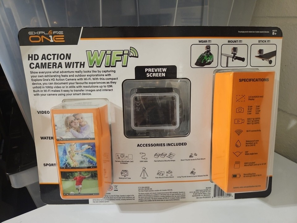 Explore One HD Action Camera with Wifi / accessories included! **Free ...