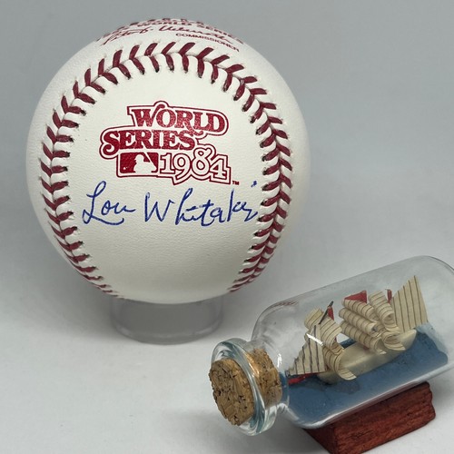 Lou Whitaker signed Rawlings 1984 World Series Logo Baseball JSA Tigers ...