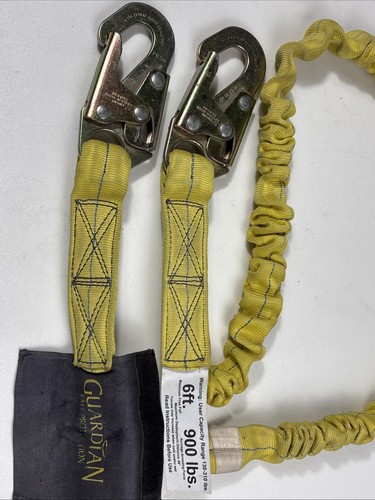 Guardian Fall Protection 11200x Internal Shock 6' Single Leg Lanyard ...