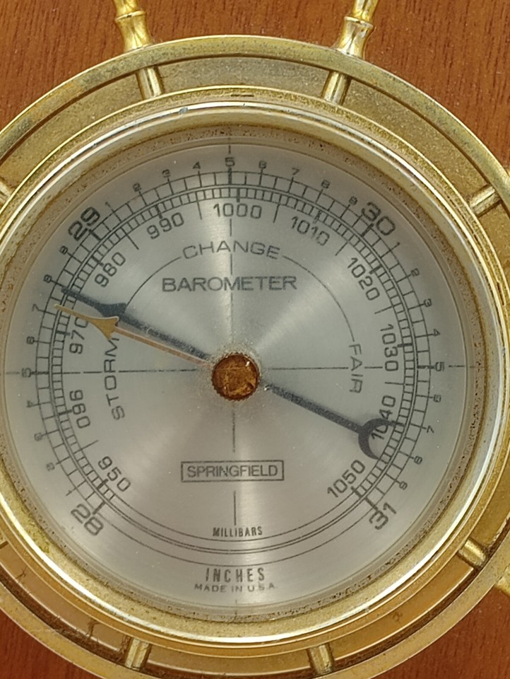 Vintage Springfield instrument Co Weather Station Barometer Thermometer ...