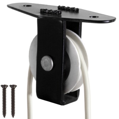ROPE PULLEY Metal Upright Plate Washing Line Wire Cord Cable Holder ...