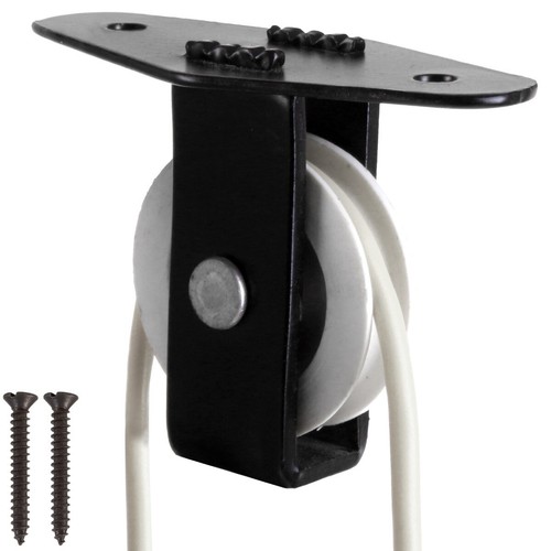 ROPE PULLEY Metal Upright Plate Washing Line Wire Cord Cable Holder ...