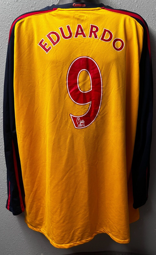Nike Fly Emirates Arsenal #9 EDUARDO Long Sleeve Jersey Mens Sz: 3XL ...
