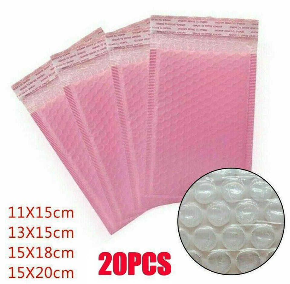 10Pcs Poly Bubble Bags Mailers Envelopes Padded Packing Self Seal Small Shipping | eBay