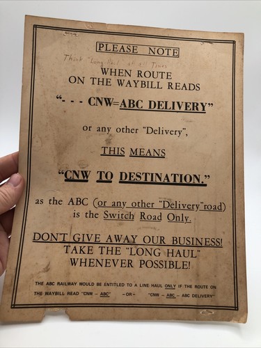 Rare Vintage Chicago North Western CNW ABC Railway Delivery Advertising ...