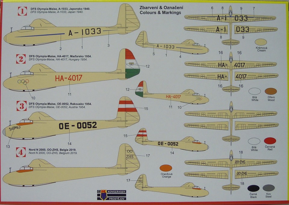 Dfs Olympia 'Silence in the Sky', KP, 1:72, Plastic Model, Austria, NEW ...