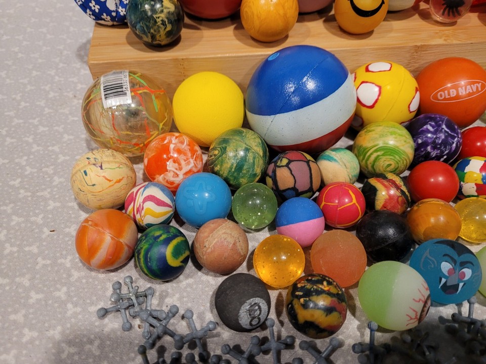 Vintage Bouncy Ball Foam Super Balls Hacky Sack Jacks Old Navy Lot 50 ...