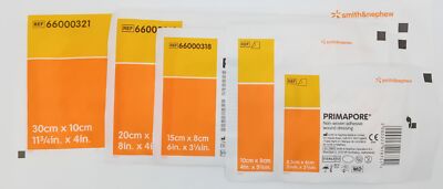 Primapore Adhesive Wound Dressings in All Sizes in Packs of 10 - Fast P ...