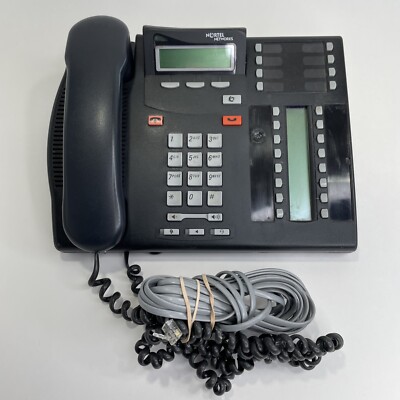 Nortel NT8B27 JANAE6 Black Desktop Wall Programmable 2-Line Telephone ...