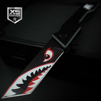 Mack Schmidt 8" Modern Tanto BOMBER SHARK Assisted Open Pocket Knife ...