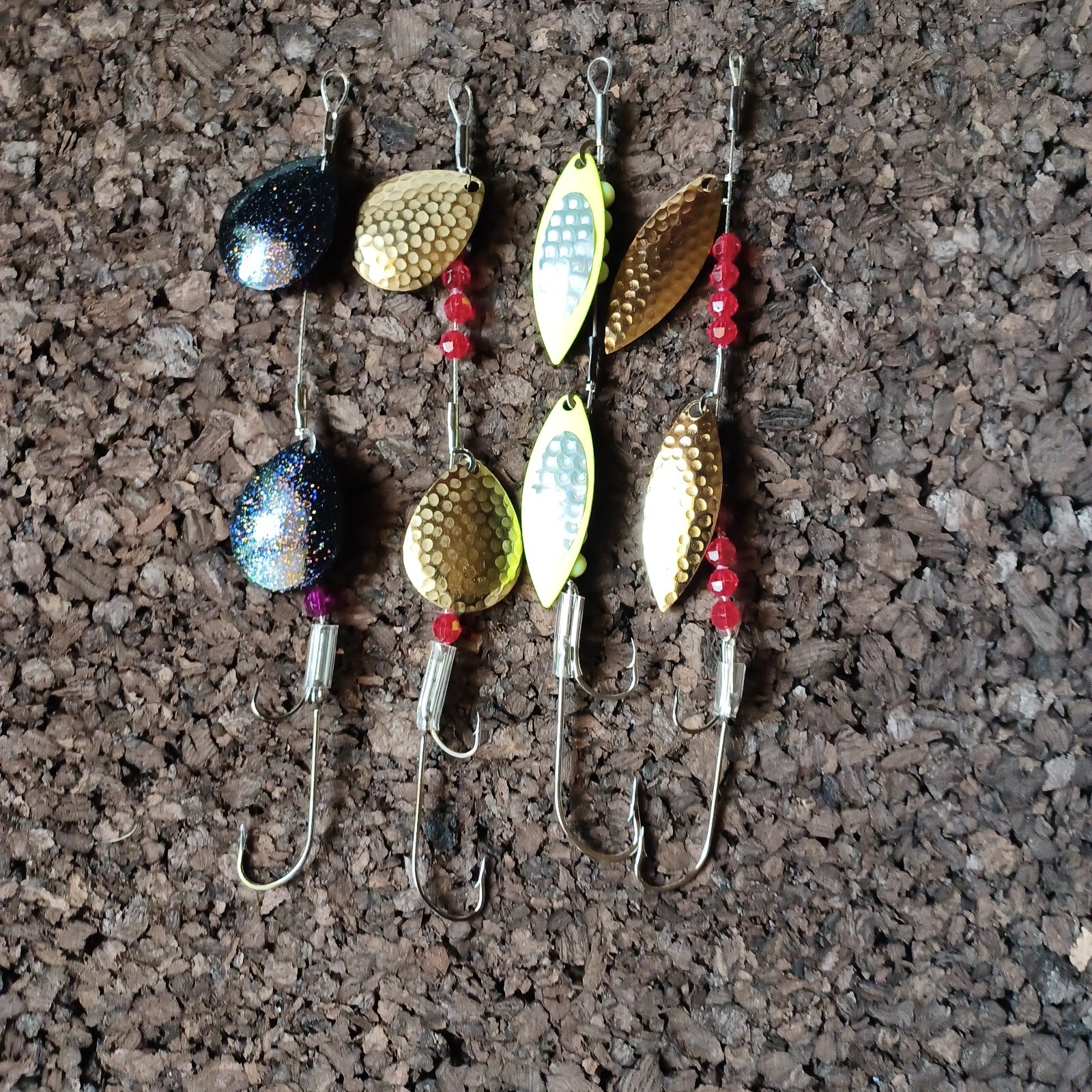 CRAWLER HARNESS RIG--TANDEM TROLL- 4 COLOR- COLORADO &WILLOW ...