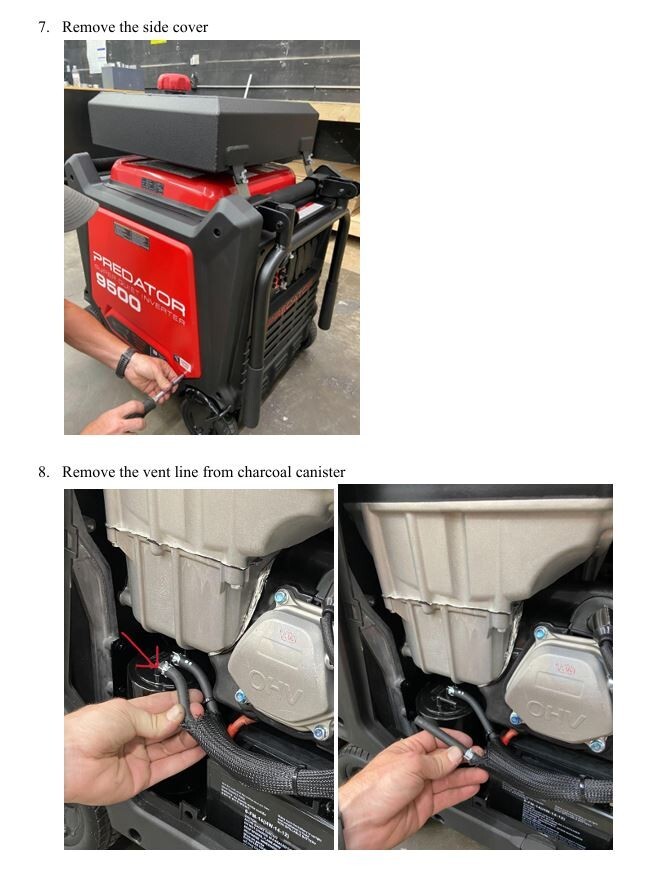 Predator Generator gas tank extended run time kit auxiliary fuel tank ...