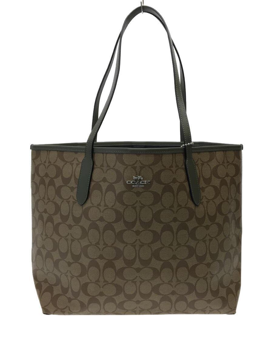 COACH tote bag leather KHK allover pattern F5696 from… - Gem