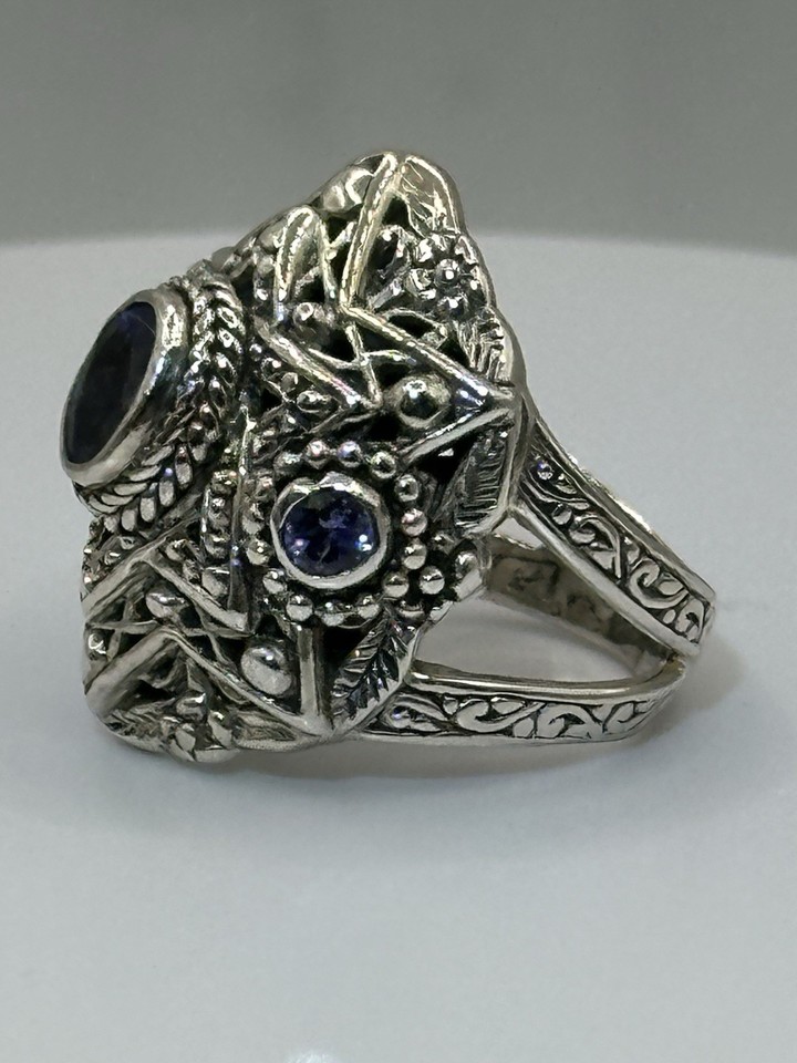 Artisan Of Bali Sarda .72 CTW Oval And Round Tanzanite Sterling Silver ...