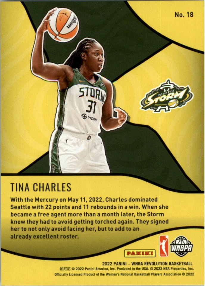 2022 Panini Revolution WNBA Shock Wave #18 Tina Charles - BSK | eBay