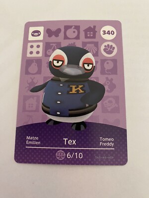 340 TEX Animal Crossing Amiibo Card Authentic ACNH | eBay