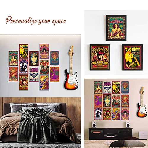 Woonkit Vintage Rock Band Posters for Room Aesthetic, 70s 80s 90s Retro ...