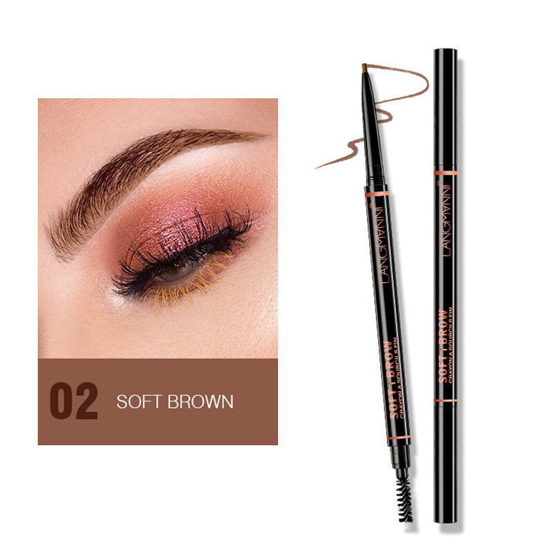 Waterproof Microblading Eye Brow Eyeliner Eyebrow Pencil Pen Brush ...