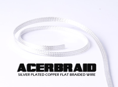 ACERBRAID Flat Braided Silver Plated Copper Wire for Electrical | eBay