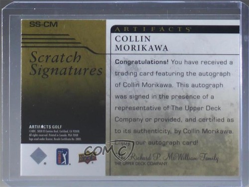 2021 Upper Deck Artifacts - Scratch Signatures #SS-CM Collin Morikawa ...