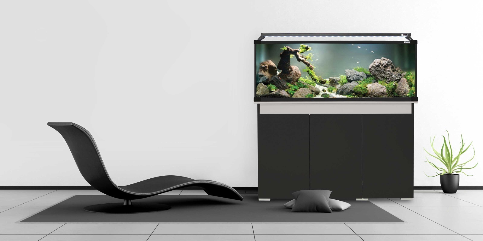 Aqua One Horizon Fish Tank and Cabinet - 182L, with heater, filter and ...