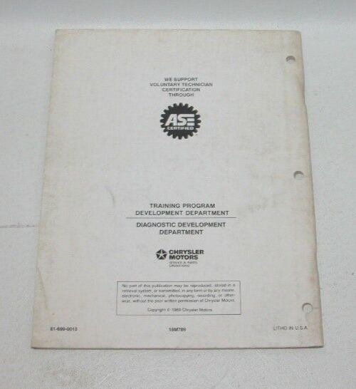 1990 Dodge Spirit Plymouth Acclaim Powertrain Diagnostic Procedures ...