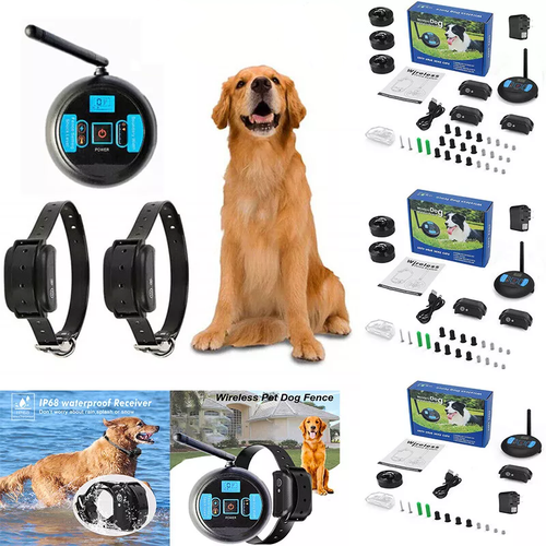 1~3 Dog Wireless Electric Dog Fence System Pet Containment Shock Collar ...