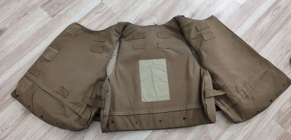 SMALL | Coyote Brown USMC Body Armor Vest w/ Soft Armor Inserts LVL3A ...
