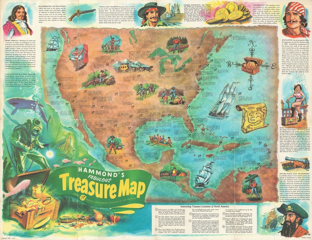 Treasure Maps Of South Carolina Map Of Sunken Treasure. 141 Locations