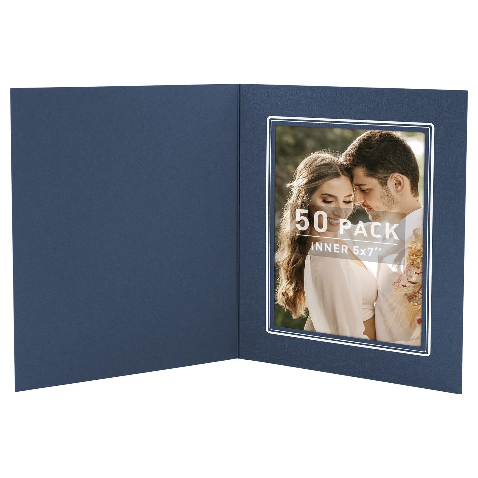 50 Pack 5x7 Photo Folders Cardboard Paper Picture Frame Greeting ...