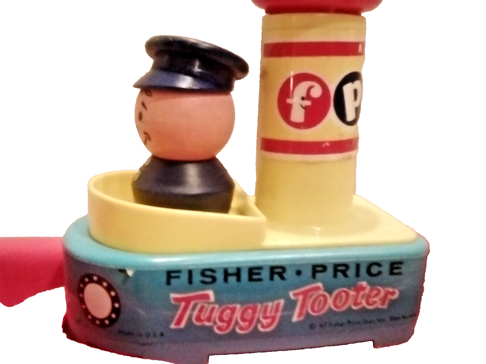 VINTAGE Fisher Price Tuggy Tooter Pull Tug Boat.(1967). | eBay