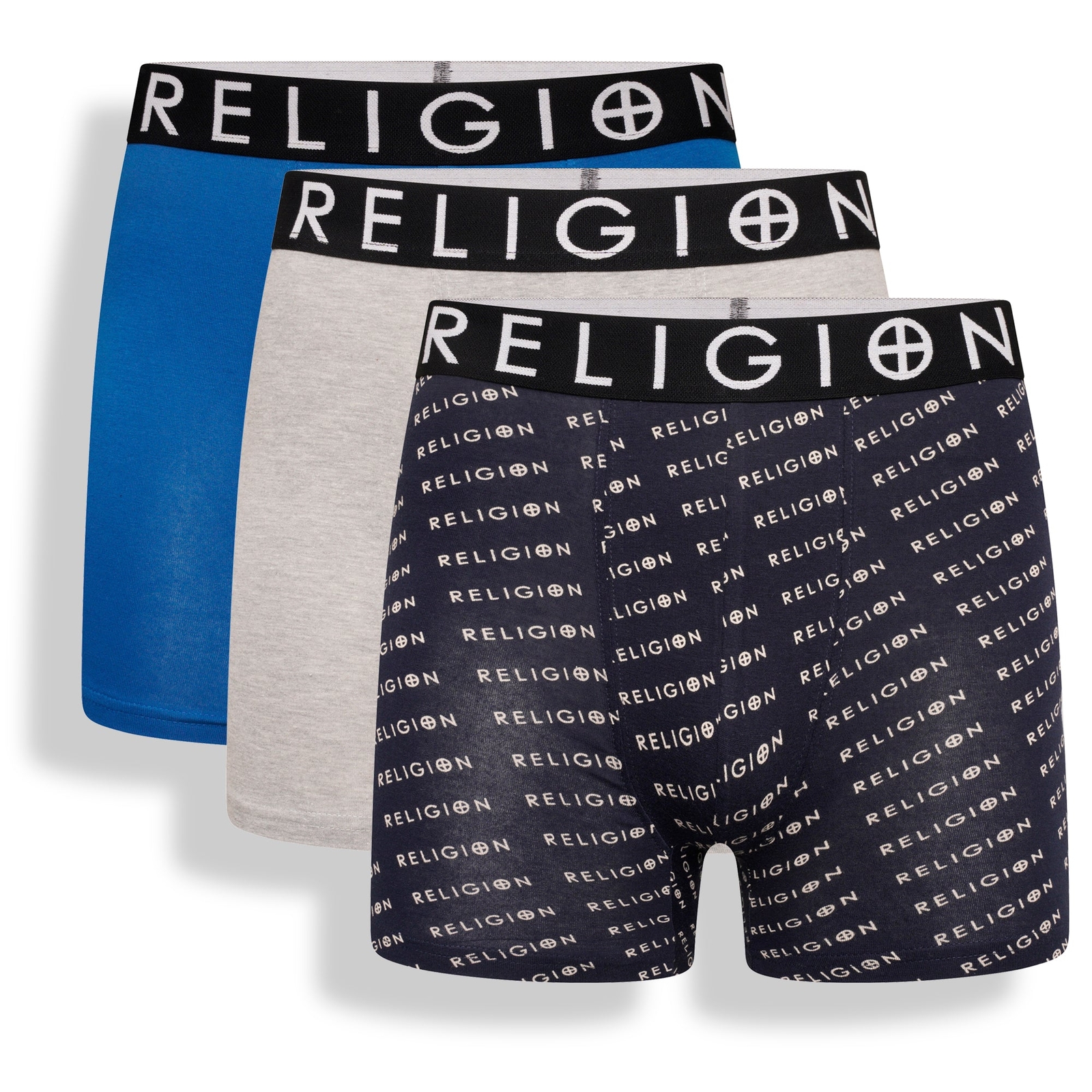 RELIGION Mens 3 & 6 Pack Premium Cotton Designer Boxer Shorts - S, M, L ...