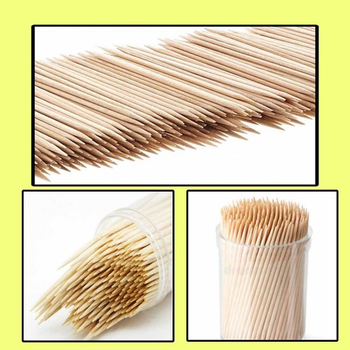 Wood Toothpicks 200Pcs Tooth Picks Double Pointed Oral Care Toothpick ...