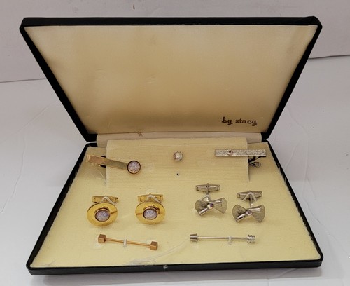 Vintage Men's Jewelry by Stacy Cufflink, Tie Tack, Tie Bar, & Tie Clip Box Set | eBay