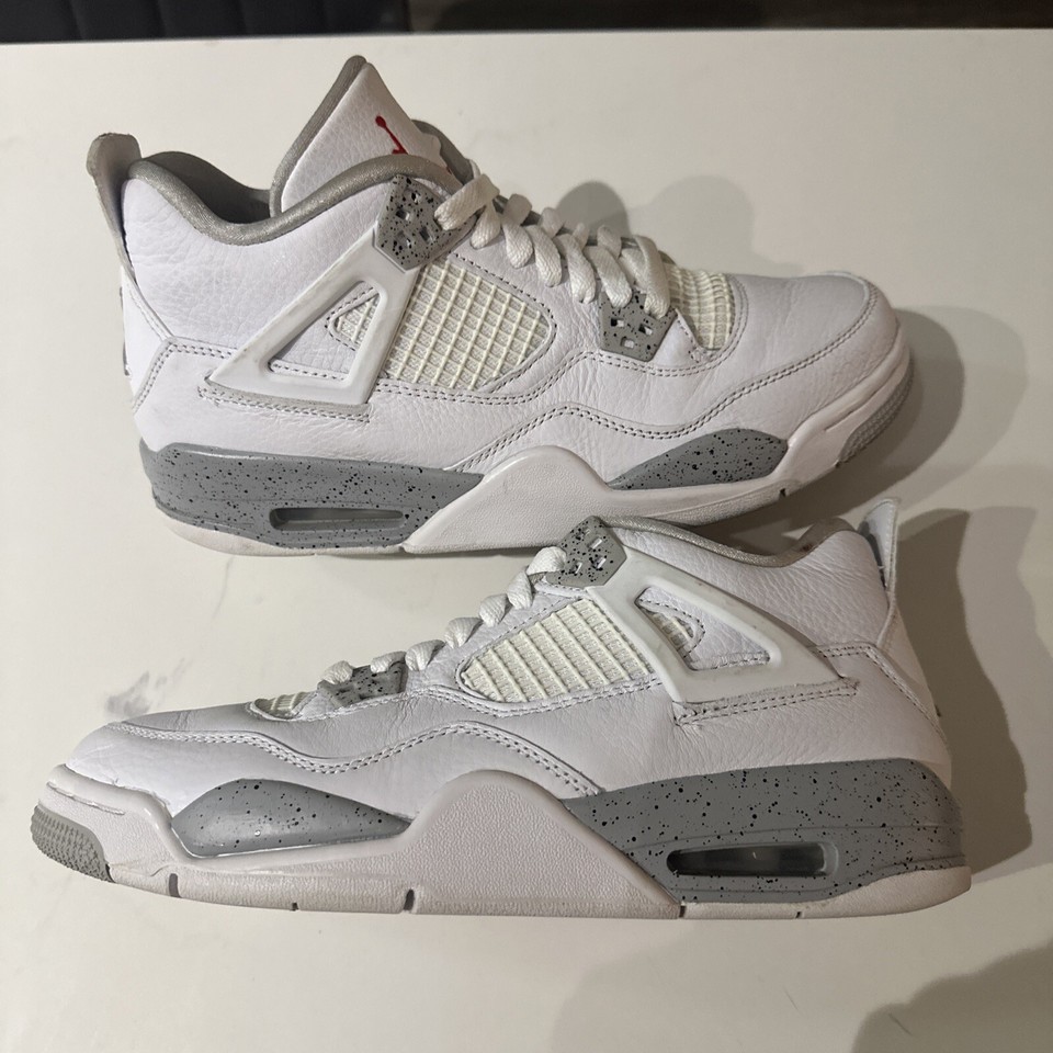 Jordan 4 Retro White Oreo Boys Size 6 Y Youth GS DJ4699-100 | eBay