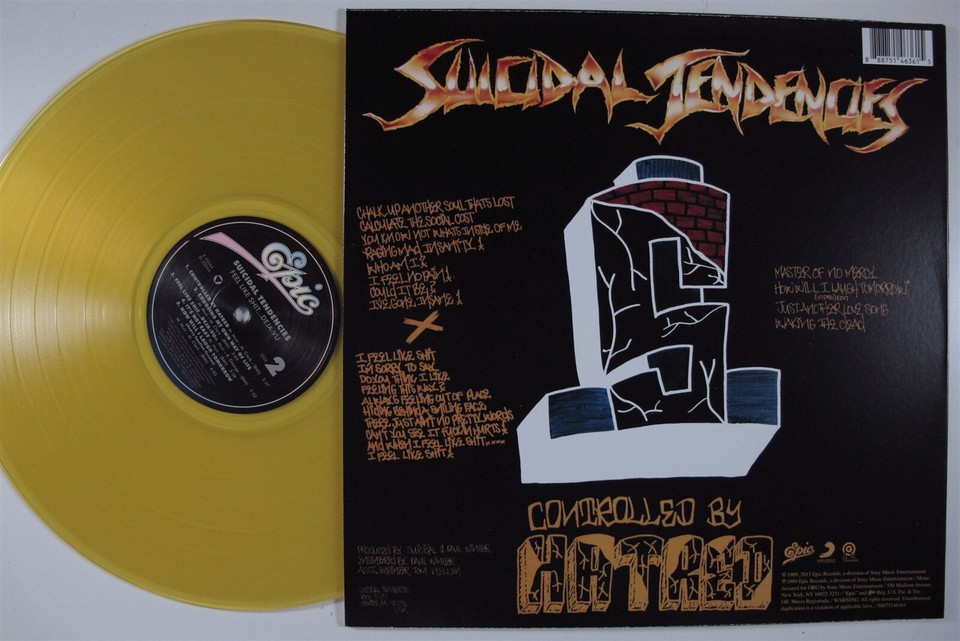 SUICIDAL TENDENCIES Controlled By Hatred SONY MUSIC/ORG LP NM yellow ...