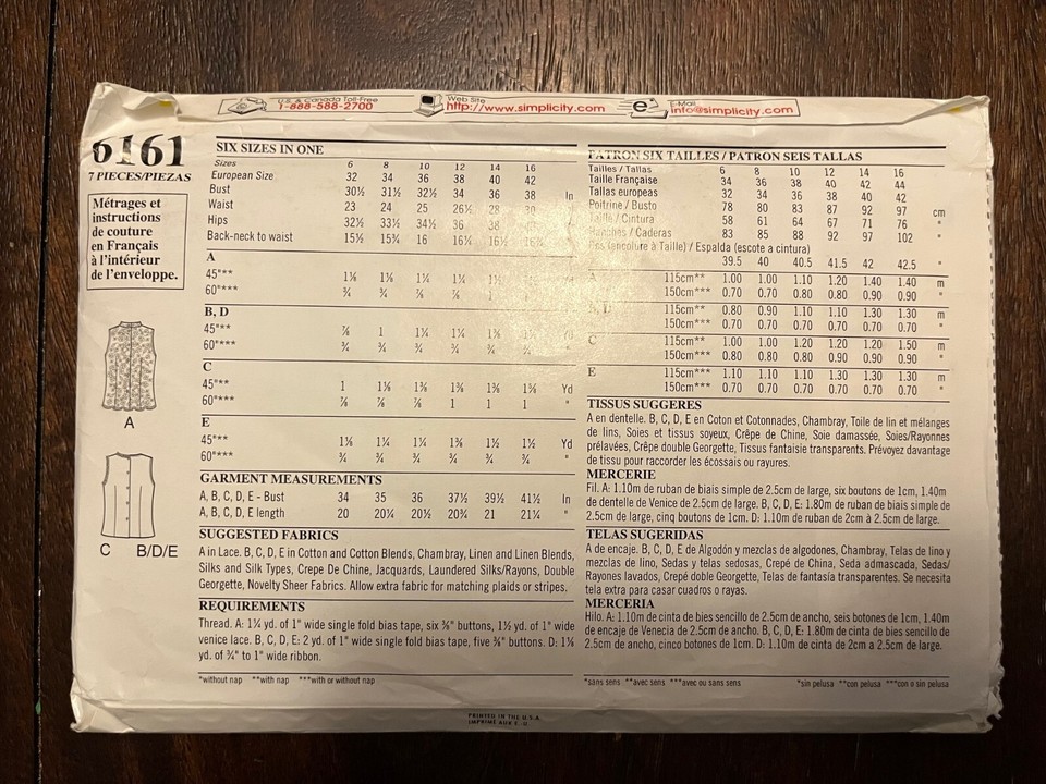 New Look 6161 UNCUT Sewing Pattern, Misses' Sleeveless Tops, Size 6-16 ...