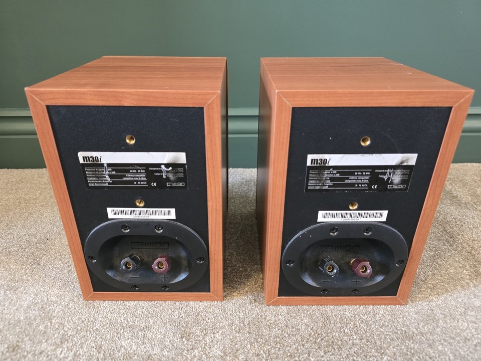 Mission M30i Wired Bookshelf Speaker Pair Cherry | eBay UK