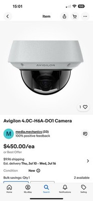 Avigilon 40C-H6A-DO1-HR 4MP Outdoor Camera | eBay