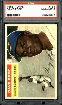 1956 Topps #154 Dave Pope - PSA 8 | eBay