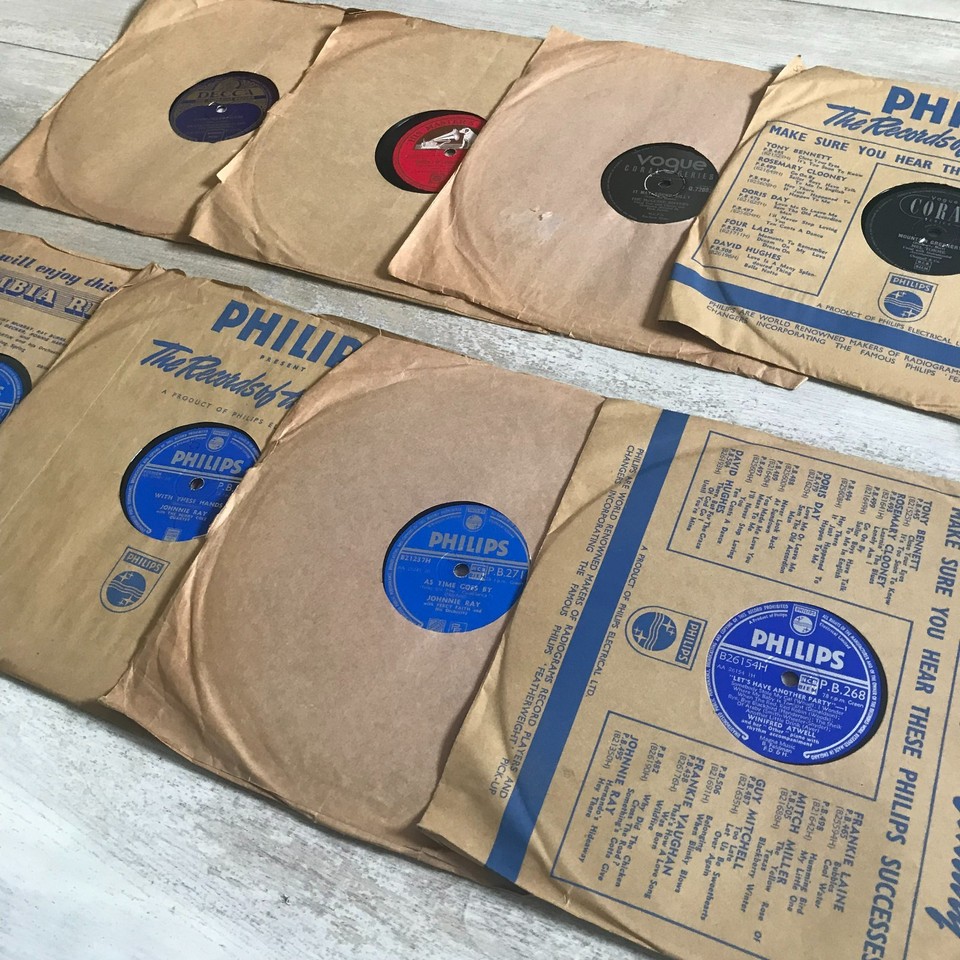 8x Shellac Records Job Lot Mixed Artists MixGenre Collection Bundle ...